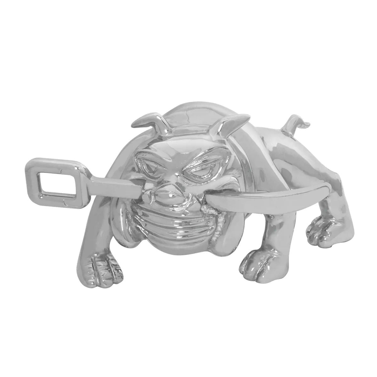 Bulldog with Winch Bar Hood Ornament — White Line Distributors Inc