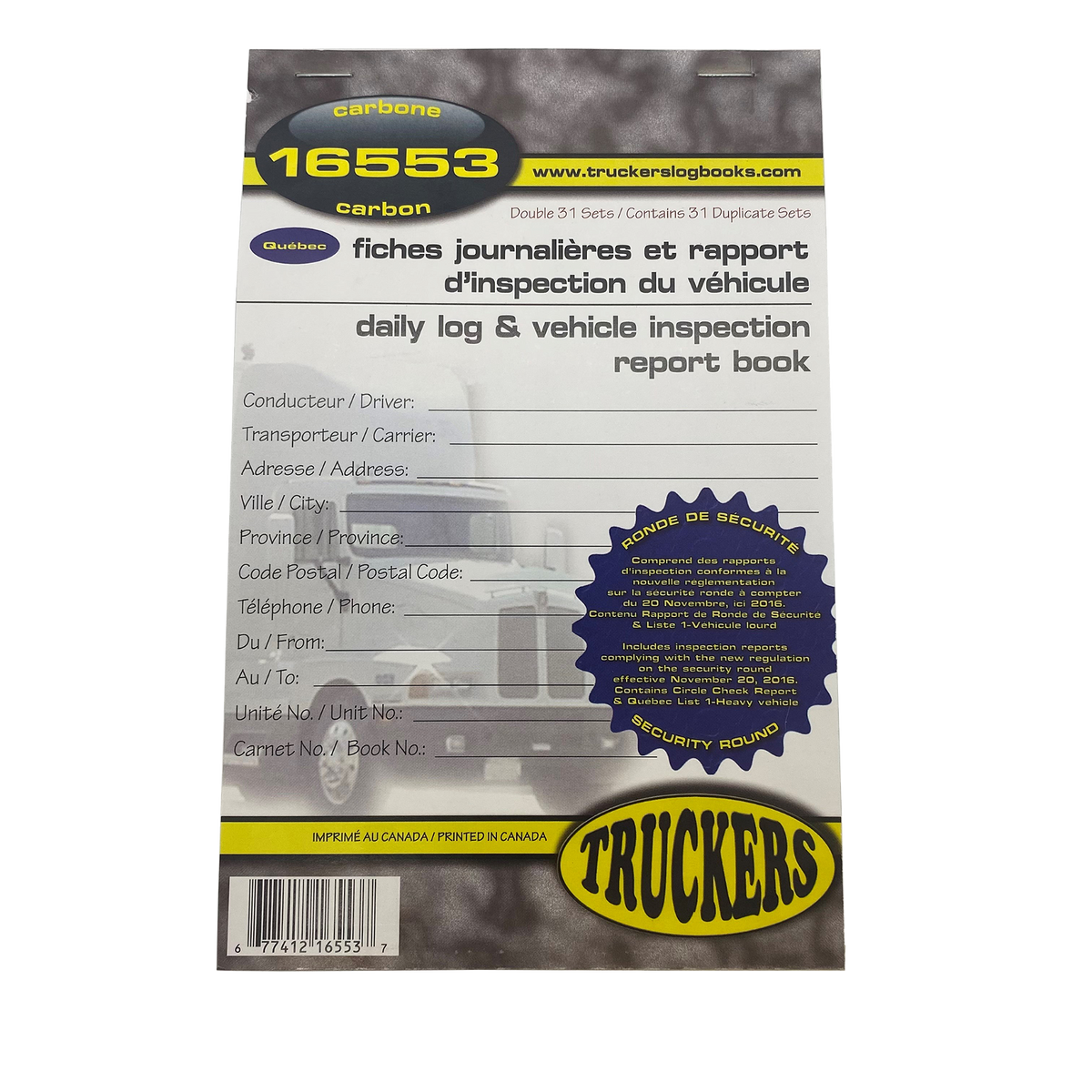 Daily Log and Vehicle Inspection Report Book — White Line Distributors Inc