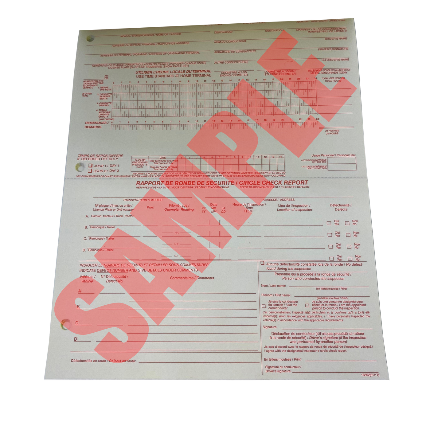 Daily Log and Vehicle Inspection Report Book — White Line Distributors Inc