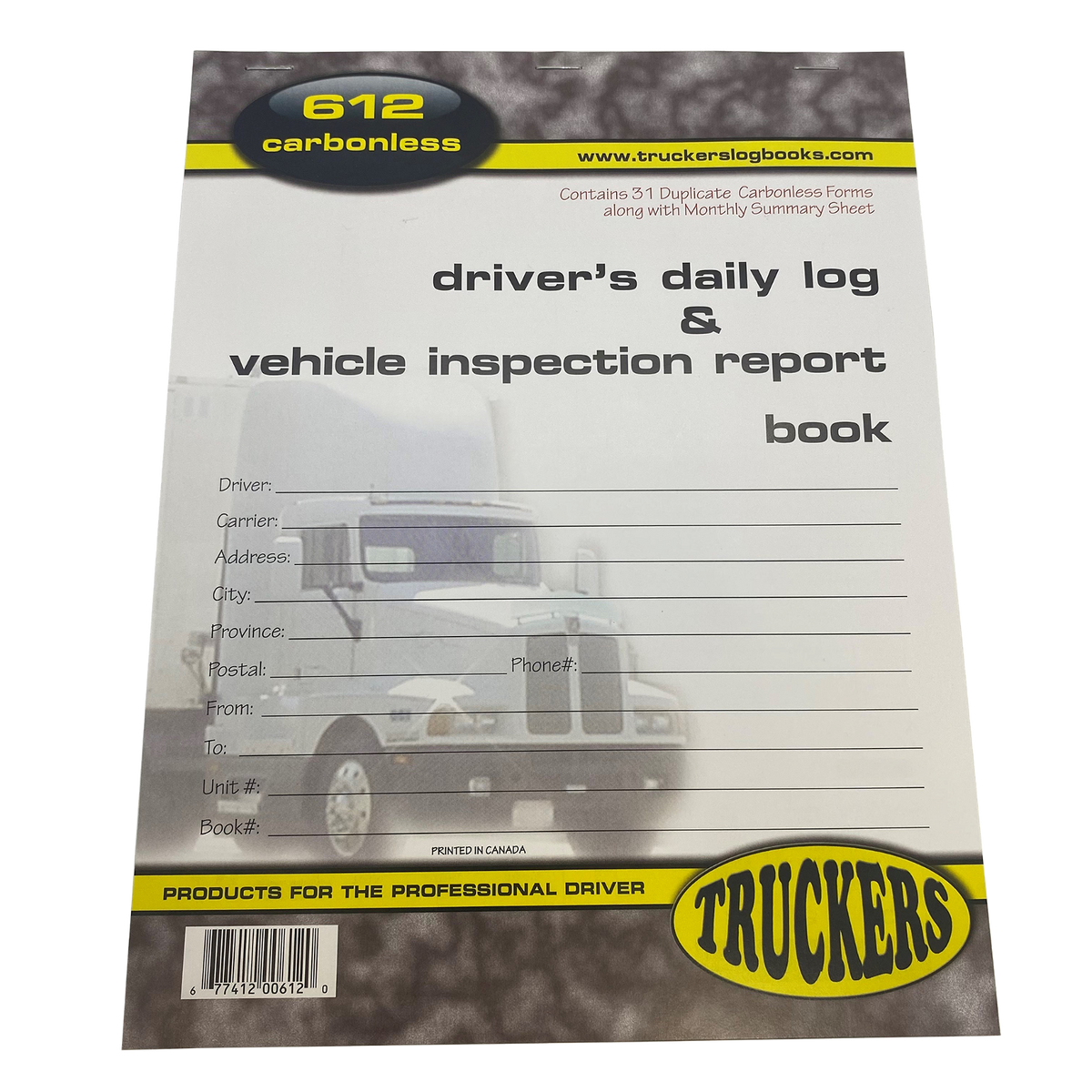 Driver's Daily Log and Vehicle Inspection Report Book (WL) — White Line ...
