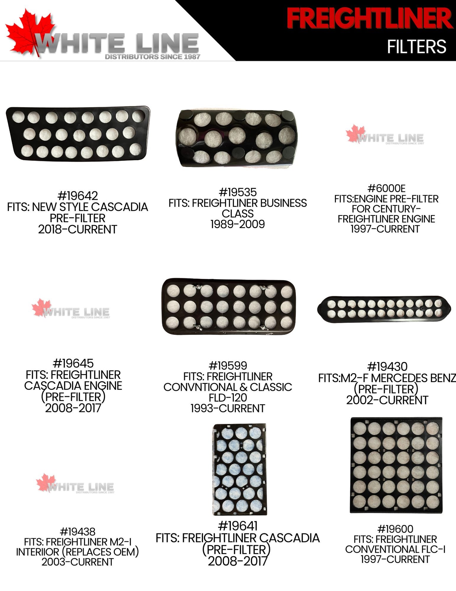 Freightliner Cab Filters — White Line Distributors Inc