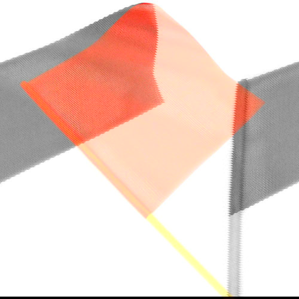Orange Fluorescent Mesh Flags — White Line Distributors Inc