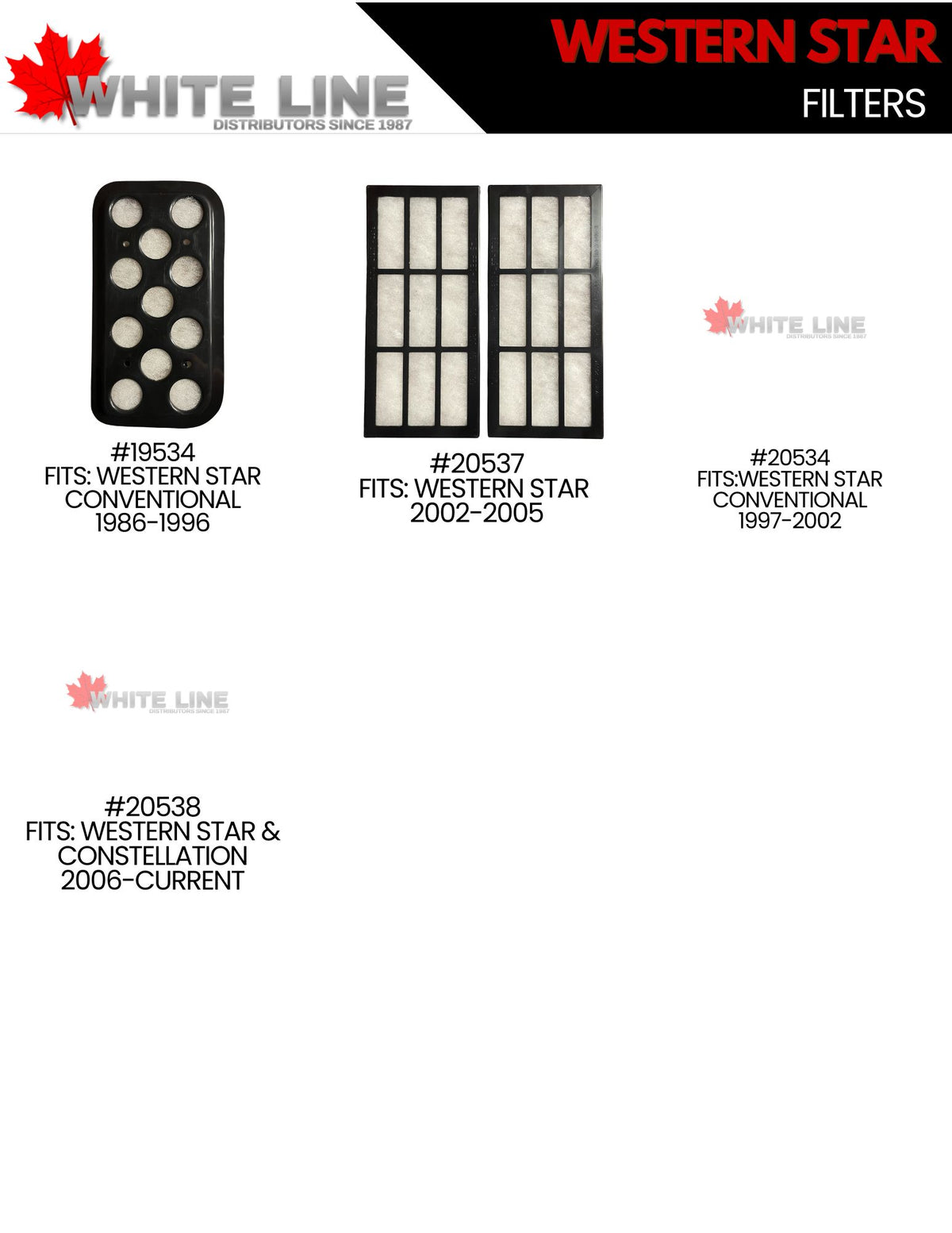 Western Star Cab Filters — White Line Distributors Inc